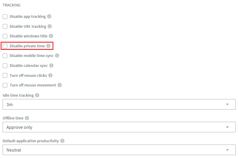 Can I Restrict Employees From Using Private Time DeskTime